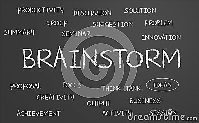 Brainstorm Word Cloud Royalty Free Stock Photography - Image: 35416087
