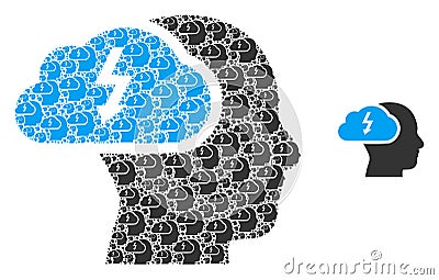 Brainstorming Recursion Icon Collage Vector Illustration ...