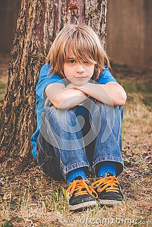 Brat Little Boy - Sadness Stock Photo | CartoonDealer.com #63210732
