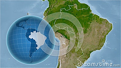 Brazil and Globe. Satellite Stock Video - Video of nasa, administration ...