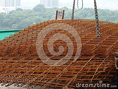 BRC Welded Wire Mesh Or BRC Fabric Used As Part Of The Main Structural ...