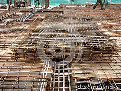 BRC Welded Wire Mesh Or BRC Fabric Used As Part Of The Main Structural ...