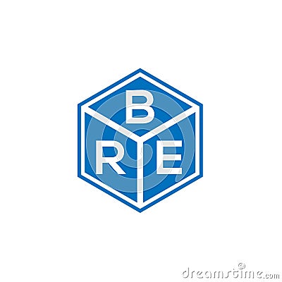 BRE Letter Logo Design On Black Background. BRE Creative Initials ...