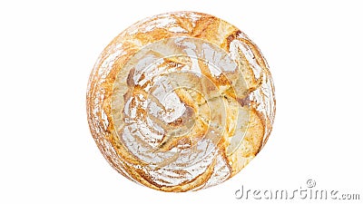Bread Round White, Rotating, Close-up Macro, Top View. Stock Video ...