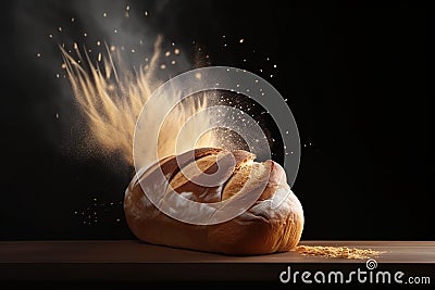 Breadbacking Form With Flying Effects. Generative AI Royalty-Free Stock ...