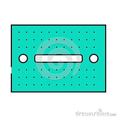 Breadboard Prototyping Electronics Icon Color Illustration Cartoon ...