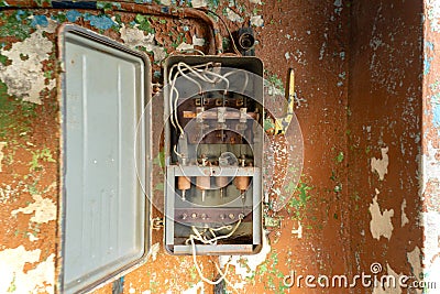 Breaker And Switch In Control Box. Circuit Board Connection. Electric ...