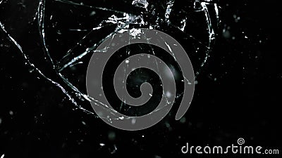 Breaking Glass Shattering Slow Motion Stock Video - Video of bullet ...