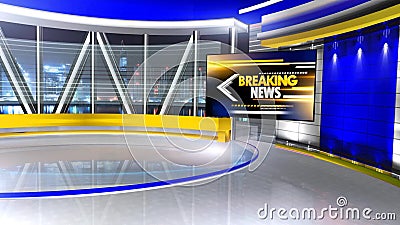Breaking News Background with Studio Stock Footage - Video of looped ...
