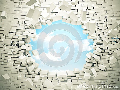 Breaking Wall Royalty-Free Stock Photo | CartoonDealer.com #55020723