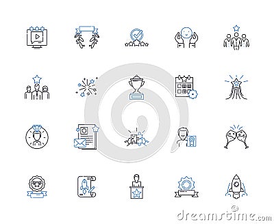Breakthrough Line Icons Collection. Innovation, Discovery, Progress ...