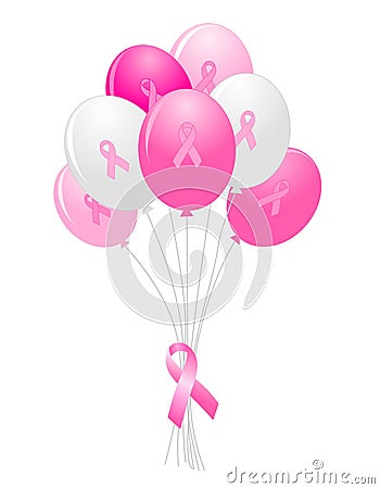 Breast Cancer Awareness Balloons Royalty Free Stock Photo - Image: 17329915