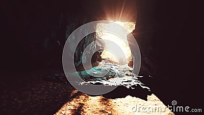 Breathtaking Scenery of Bright Sun Rays Falling Inside a Stock Video ...
