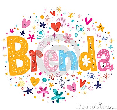 Brenda Name Design Vector Illustration | CartoonDealer.com #53490918