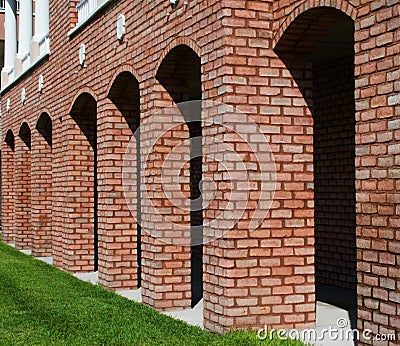 Brick Arches stock photo. Image of shadow, columns, arch - 5958494
