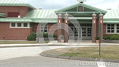 Brick High School (2 of 3) stock video. Video of education - 64509351