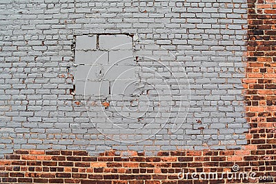 Brick Wall With Window Sealed Shut By Cement Blocks Royalty-Free Stock ...