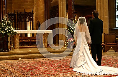 Bride And Groom At Altar (Closeup) Stock Image - Image: 206201