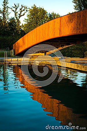 Bridge Over Swimming Pool Stock Images - Image: 9981194
