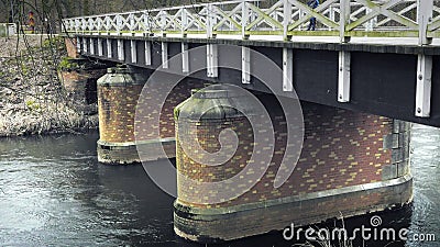 Bridge Pillars Made of Red Bricks Stock Video - Video of arcade, bridge ...