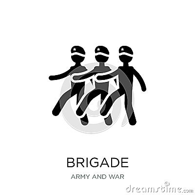 Brigade Icon In Trendy Design Style. Brigade Icon Isolated On White ...