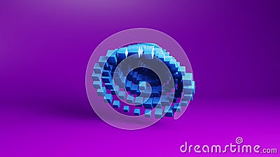 Bright Color Cone Geometric Shape Transformation Made of Cubes, Motion ...