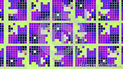 Bright Colorful Animation with Pixel Pattern. Motion. Beautiful Stylish ...