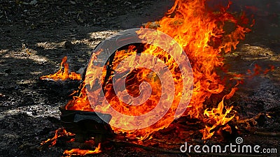 In Bright Fire a Plastic Suitcase Burns Out Stock Footage - Video of ...