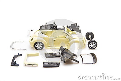 Bright Image Of Toy Car Parts Isolated Royalty Free Stock Image - Image ...