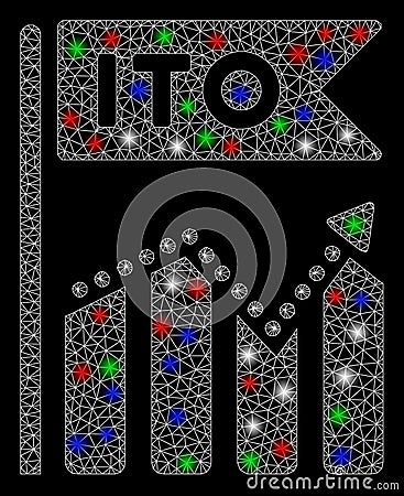 Bright Mesh Wire Frame ITO Chart With Light Spots Royalty-Free Stock ...