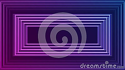 Bright Neon Glowing Rectangle Frame Video Animation Stock Footage ...