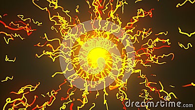 Bright Particle Explosion, Cartoon Style, 3d Render Background ...
