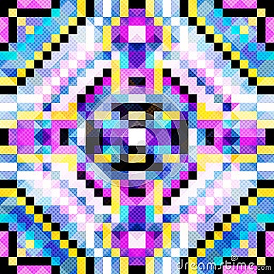 Bright Pixels Beautiful Small Polygons Abstract Seamless Geometrical ...