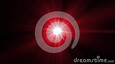 Bright Red Light with Flickering Rays Appearing and Dissappearing while ...