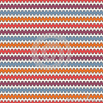 Bright Seamless Pattern With Battlement Curved Lines. Repeated ...