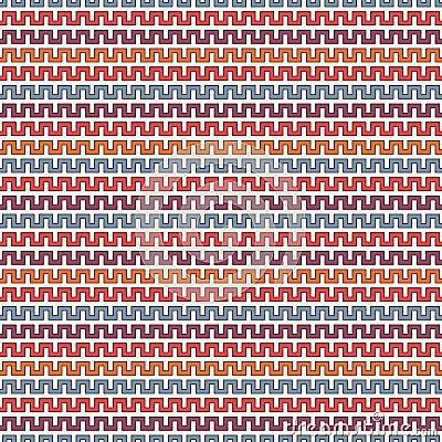 Bright Seamless Pattern With Battlement Curved Lines. Repeated ...