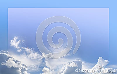 Bright Sunny Blue Sky Border Frame Background Royalty-Free Stock Photo ...