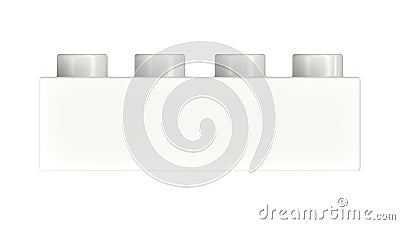 Bright White Lego Block Isolated On A White Background. Royalty-Free ...