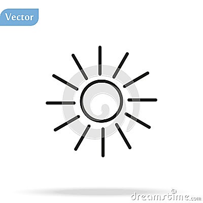 Brightness Icon, Intensity Setting Vector Art Illustration Stock Image ...