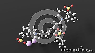 Brilliant Blue Fcf Molecule, Molecular Structure, E133, Ball And Stick ...