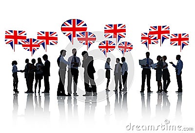 British Business People Talking And Discussing Stock Photo - Image ...