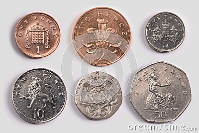 British Coins: Tails Royalty Free Stock Photos - Image: 2963048