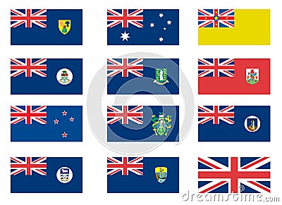 British Colonial Flags Royalty Free Stock Photos - Image: 9320308