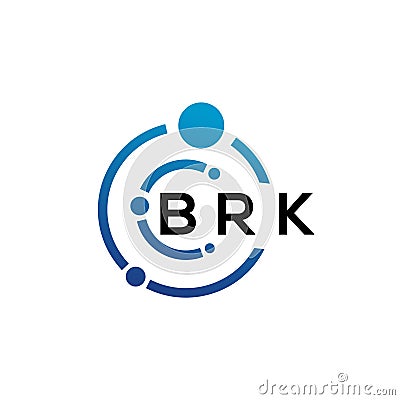 BRK Letter Logo Design On White Background. BRK Creative Initials ...