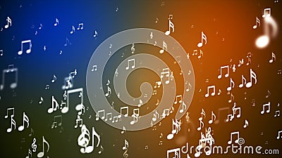 Broadcast Rising Music Notes, Multi Color, Events, Loopable, 4K Stock ...