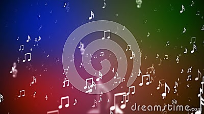 Broadcast Rising Music Notes 08 Stock Footage - Video of golden ...