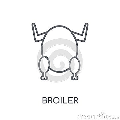 Broiler Linear Icon. Modern Outline Broiler Logo Concept On Whit ...