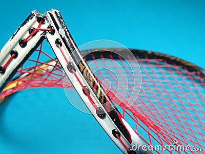 Broken Badminton Racket Stock Photo - Image: 44816075