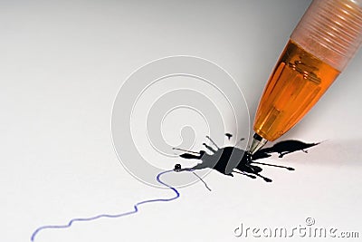 Broken Ballpoint Pen Royalty Free Stock Photos - Image: 535078