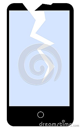 Broken Cellphone Vector Clipart | CartoonDealer.com #98112850